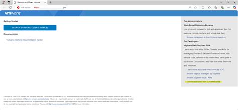 How To Download And Install Vcenter Server Machine Ssl To Avoid Web Browser Certificate Warnings