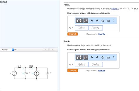 Solved Use The Node Voltage Method To Find V1 In The