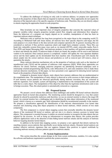 Novel Malware Clustering System Based On Kernel Data Structure Pdf