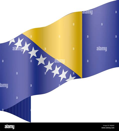 Bosnia And Herzegovina Flag Vector Illustration Stock Vector Image
