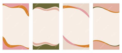 Premium Vector Collection Of Assorted Shapes Suitable For Headers And Footers On Vertical Stories