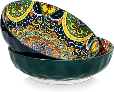 Vancasso Simi 2340 Ml Salad Bowls Set Of 2 Large Porcelain Serving