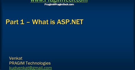 Sql Server Net And C Video Tutorial Part What Is ASP NET