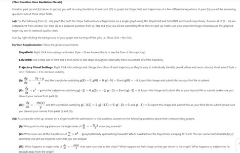 Solved This Question Uses Geogebra Classicconsider Part