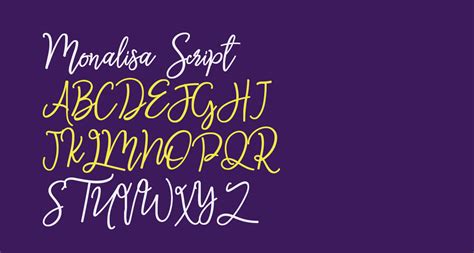 Monalisa Script Free Font What Font Is