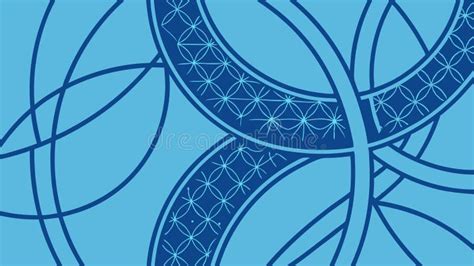 Interlocking Geometric Pattern Curved Lines Create Dynamic Blue Flow Vector Design Generative