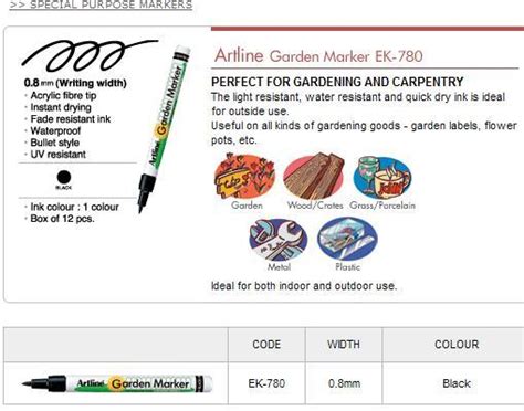 Artline Markers 780 Garden Black 178001 box 12