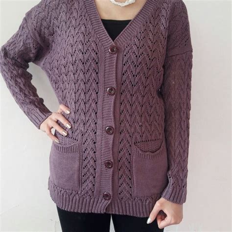 خرید و قیمت ژاکت بافت جلو دکمه نخ ترک از غرفه گالری مریم گل