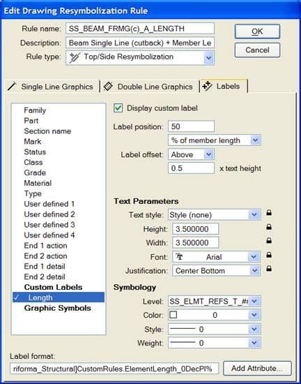 Bentley Structural Modeller Custom Rules Creating A Custom Label