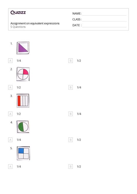 50 Equivalent Expressions Worksheets For 1st Grade On Quizizz Free