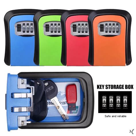 Замок для ключей дом для хранения ключей коробка с 4 цифрами комбинация уличный Сейф для