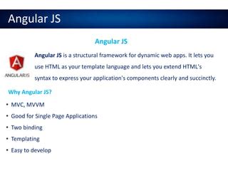 Angular JS UI Development Online Training PPT
