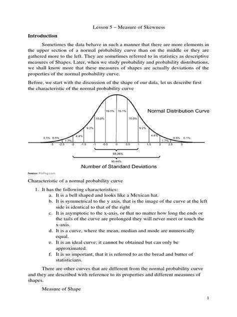 lesson 5 measure of skewness 1 pdf skewness statistical analysis