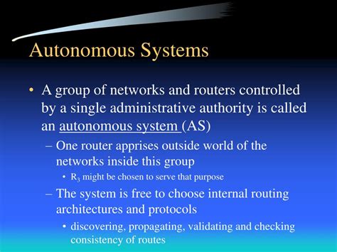 Ppt Routing Exterior Gateway Protocols And Autonomous Systems Powerpoint Presentation Id