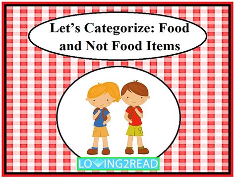 let s categorize food or not food items loving2read