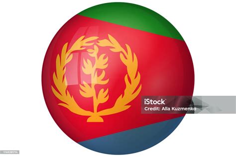 Flag Of Eritrea Eritrean National Symbol In Official Colors Template