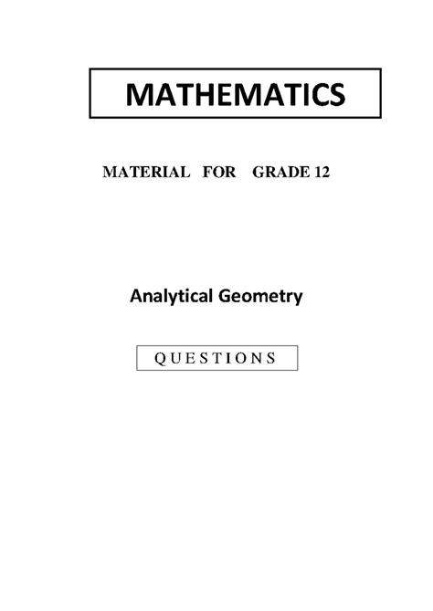 Msi Calculus Questions Material For Grade 12 Differential Calculus Mathematics Q U E S T I O N