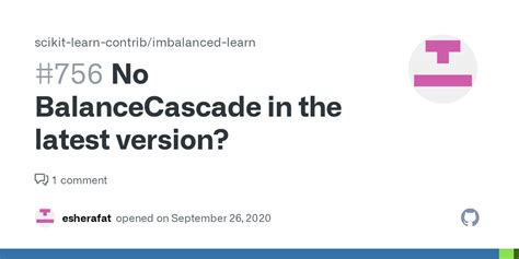 No Balancecascade In The Latest Version · Issue 756 · Scikit Learn