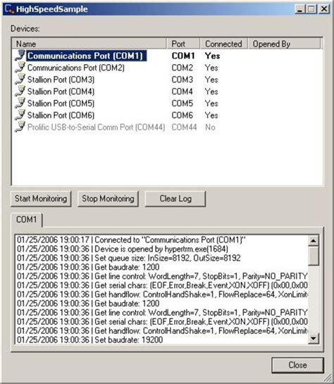 Serial Port Monitoring Control Download