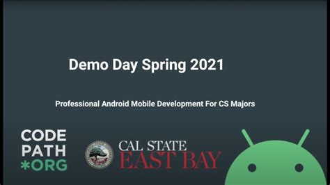 Codepath Android Course Demo Day Csu East Bay Youtube