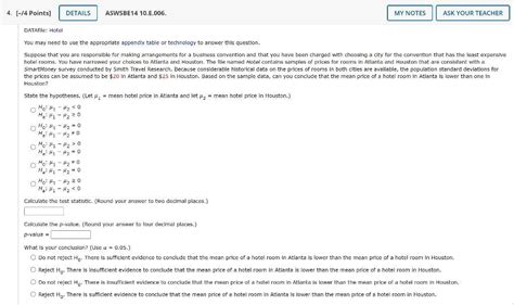 Solved 4 [ 14 Points Details Aswsbe14 10 E 006 My Notes