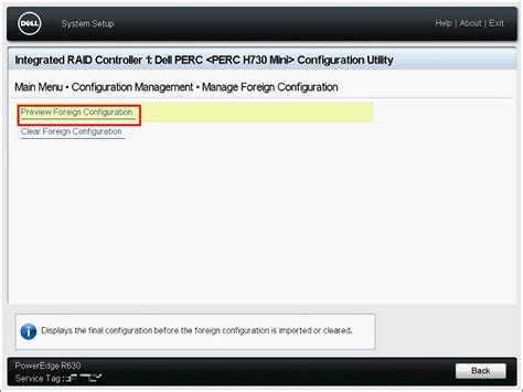 how to import a foreign configuration in the raid controller using the