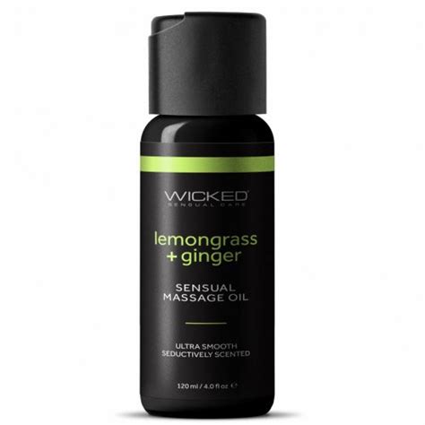 Wicked Sensual Care Lemongrass Ginger Sensual Massage Oil Oz Sex Toys At Adult Empire