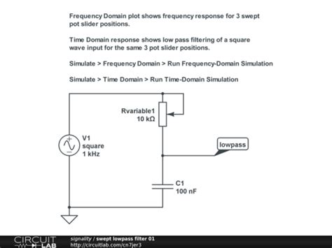 Swept Lowpass Filter 01 CircuitLab