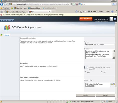 Using Sharepoint Designer 2010 To Surface Data In External Lists