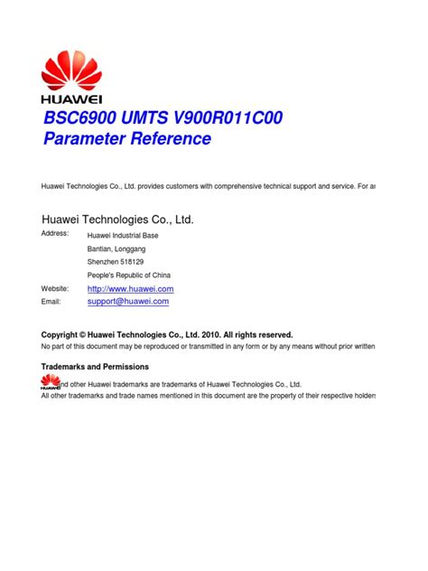 bsc6900 umts parameter reference v900r011c00 06 pdf high speed