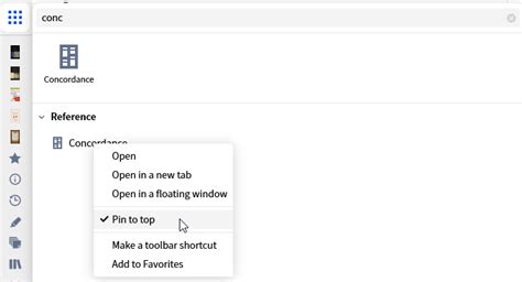 Add Concordance To The Tools Menu Logos Community