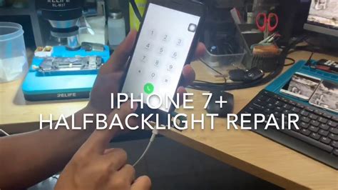 How To Repair Iphone 7 Half Backlight Youtube