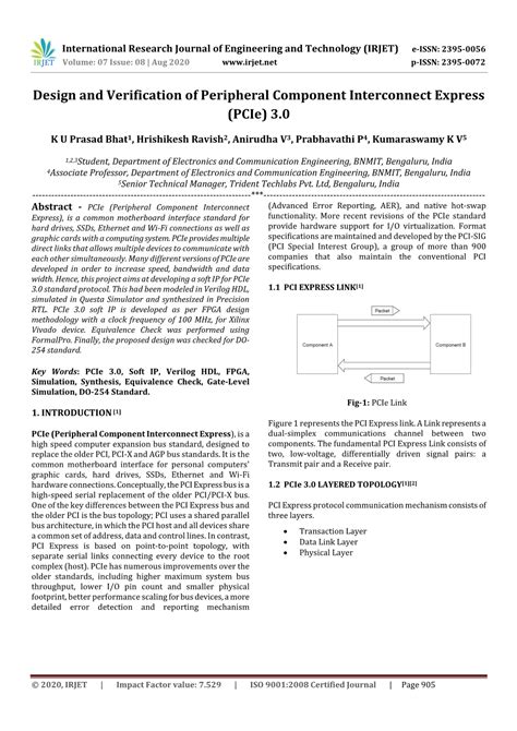 Design And Verification Of Peripheral Component Interconnect Express Pcie 3 0 Docslib