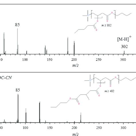 Product Ion Spectra And Proposed Fragmentation Patterns For