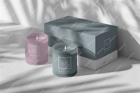 Candle Packaging Mockup Design Premium Ai Generated Psd
