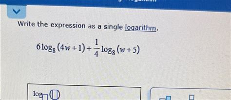 Solved Write the expression as a single | Chegg.com