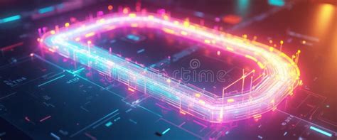 Futuristic Glowing Circuit Board Design Stock Image Image Of Captivating Advanced 359001237