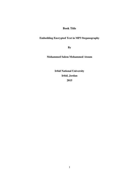 Pdf Embedding Encrypted Text In Mp3 Steganography