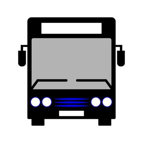 다양한 목적에 적합한 트렌디한 스타일의 흰색 배경에 있는 벡터 버스 아이콘 기호 프리미엄 벡터