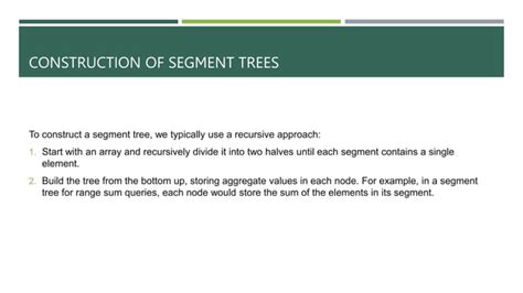 Segment Trees In Data Structures And Algorithmpptx