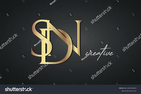 Luxury Letters Sdn Golden Logo Icon Stock Vector Royalty Free