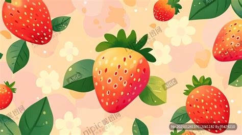 Ai创作图草莓本本插画 草莓插画设计 草莓包装草莓插画 创意草莓插画 草莓插画包装 新鲜草莓包装插画 卡通潮流草莓图案 草莓底纹背景 手绘草莓