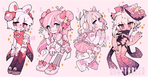 Closed Cute Pink Adoptables Pack By Smeoow On Deviantart
