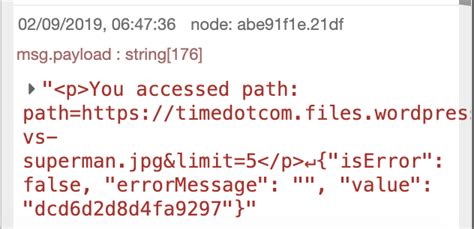 Node Red Pass GET Parameters For Request My Awesome Moments
