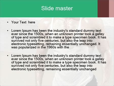 Sexy Muscular Male PowerPoint Template Backgrounds Google Slides ID 0000098919