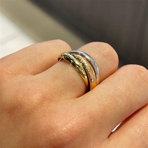Cartier Trinity 18k Tri Gold Ring For Sale At 1stdibs