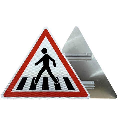 diamond grade reflective aluminum pedestrian crossing ahead sign