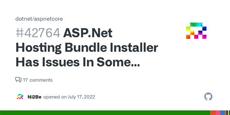 Aspnet Hosting Bundle Installer Has Issues In Some Situations · Issue