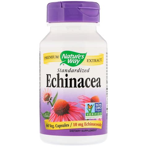 Natures Way Echinacea Standardized 60 Veg Capsules Byclue