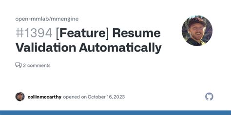 Feature Resume Validation Automatically · Issue 1394 · Open Mmlab